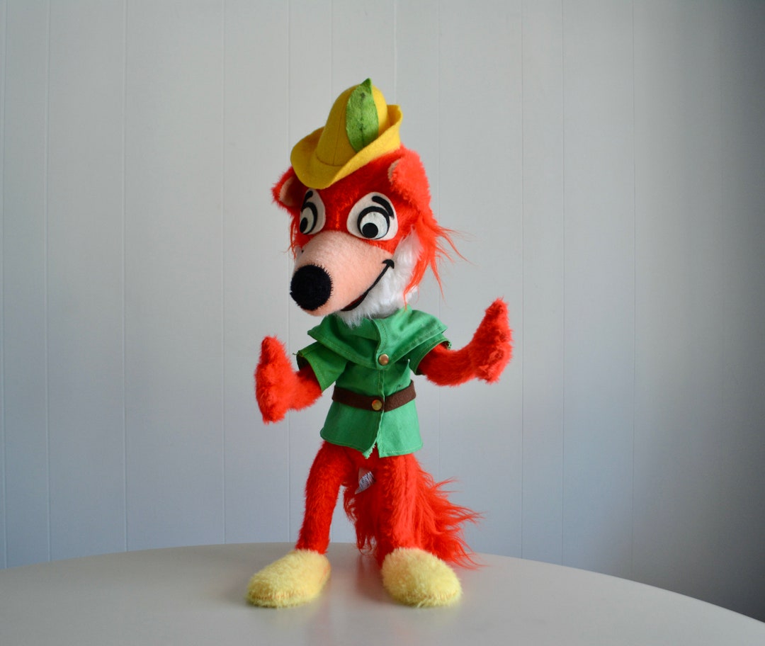 Vintage Rare 1970's Disney Tall Robin Hood Plush Doll. Retro Disney ...