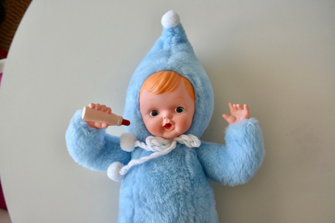 Vintage 50s Rushton Rubber Face Baby Stuffed Plush Doll. Mid Century ...