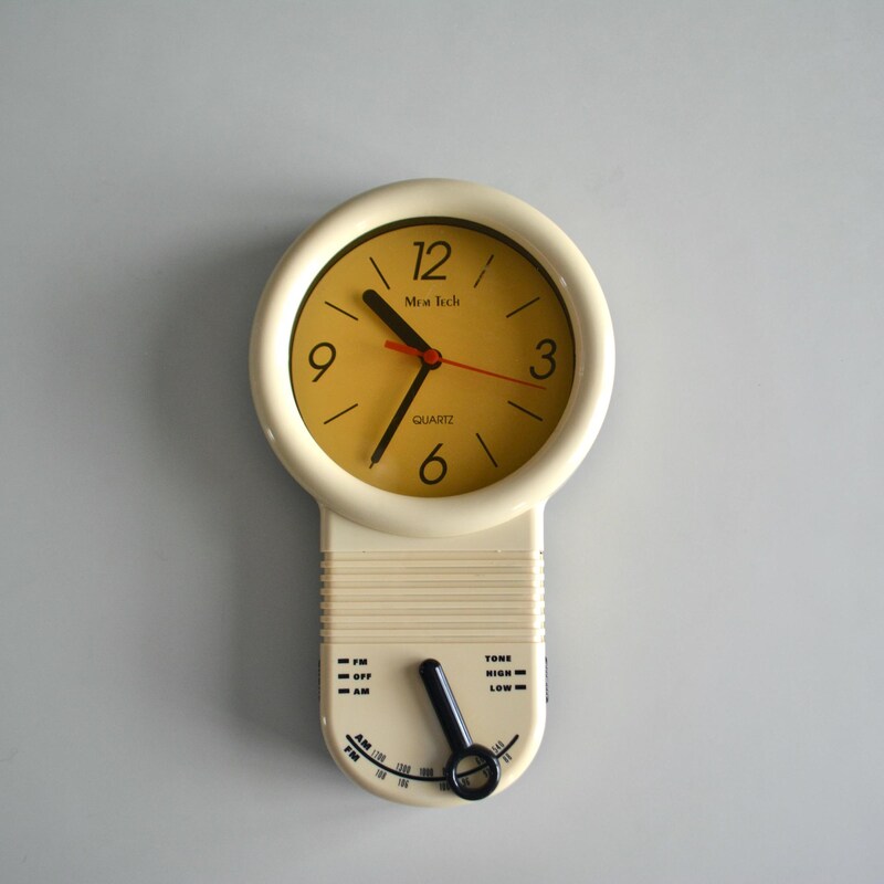 80s Wall Clock - Etsy