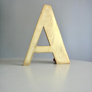 Vintage Large Brass Sign Letter A. Original Facade Letter. Mid Century ...