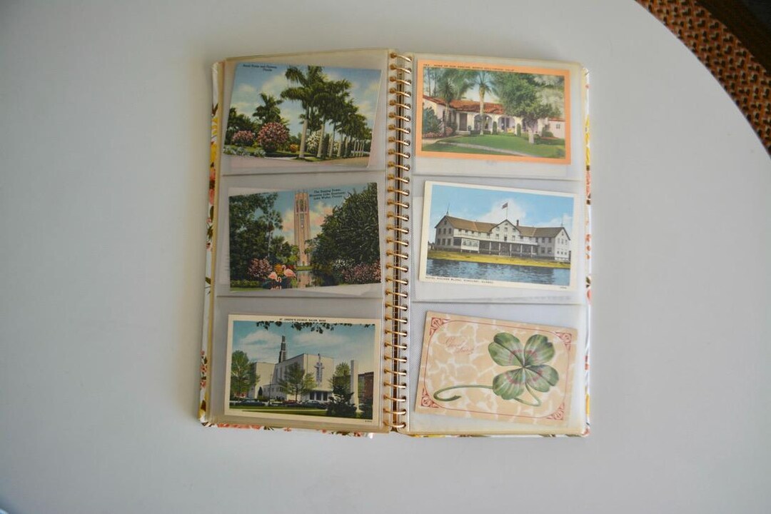 Vintage Mid-century Canadian and American Postcards Collection in Album ...