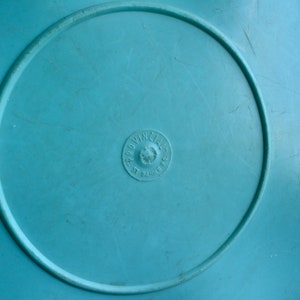 Vintage Turquoise Aqua Green Mid Century Plastic Laundry Basket Set of ...