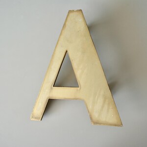 Vintage Large Brass Sign Letter A. Original Facade Letter. Mid Century ...