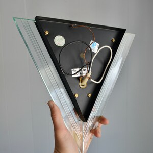 Vintage 1980s 1990s Triangle Black Sconce Wall Lamp. 80s Postmodern ...