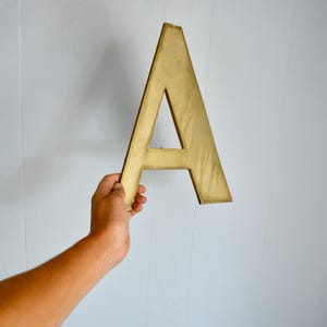 Vintage Large Brass Sign Letter A. Original Facade Letter. Mid Century ...