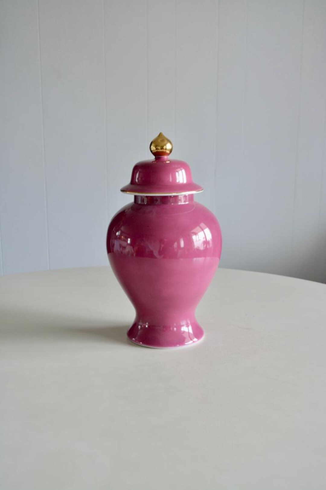 Vintage Large Limelight Rose Pink Urn With Lid by Sigma the Taste ...