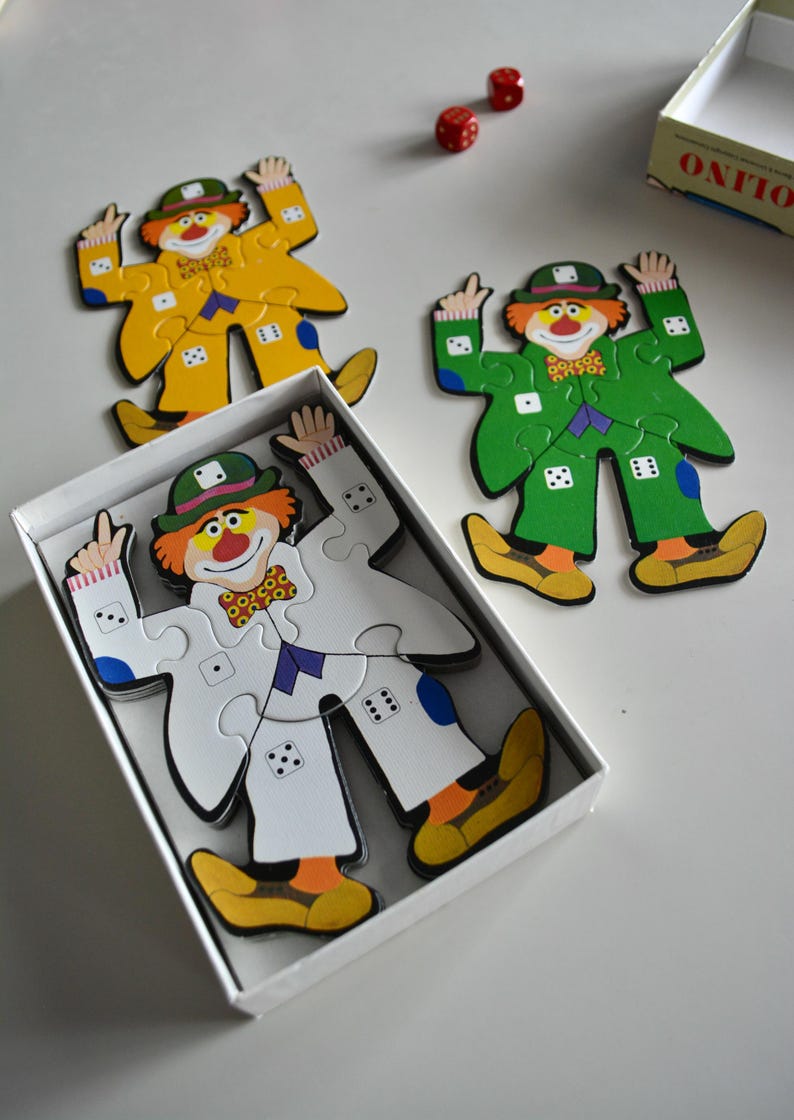 Vintage 70s Jumbolino Puzzle Kid Game. Complete Puzzle Clown Game in ...