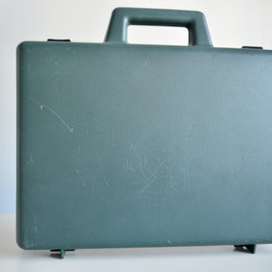Vintage 1980s Green attache Carrying Case Briefcase by Michel Dallaire ...