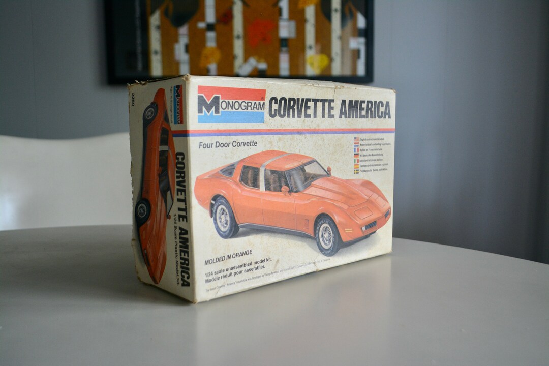 Vintage 80s Monogram 1/24 Scale CORVETTE AMERICA Four Door CORVETTE ...