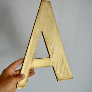 Vintage Large Brass Sign Letter A. Original Facade Letter. Mid Century ...