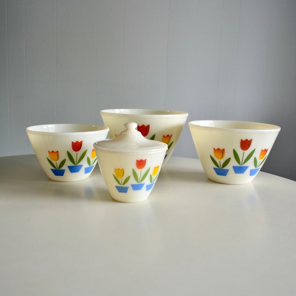 Fire King Tulip - Etsy