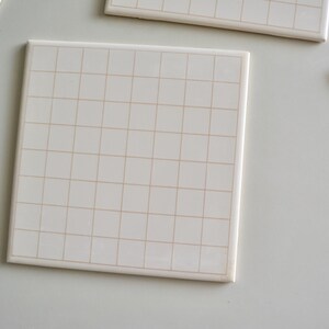 Vintage 80s NOS Ceramic Grid Pattern Wall Tiles. Kitchen Backsplash ...