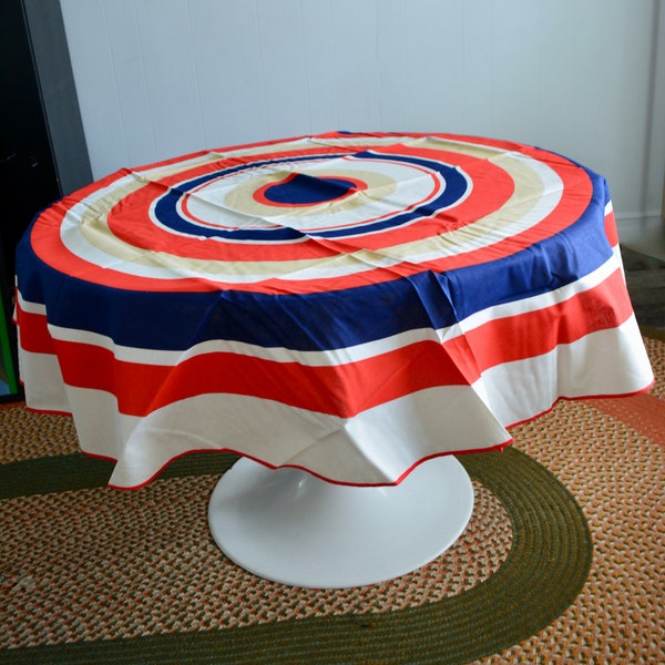 70s Tablecloth for Round Table - Etsy