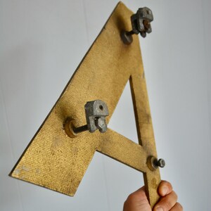 Vintage Large Brass Sign Letter A. Original Facade Letter. Mid Century ...