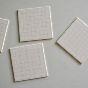 Vintage 80s NOS Ceramic Grid Pattern Wall Tiles. Kitchen Backsplash ...
