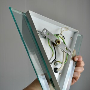 Vintage 1980s 1990s Triangle White Sconce Wall Lamp. 80s Postmodern ...