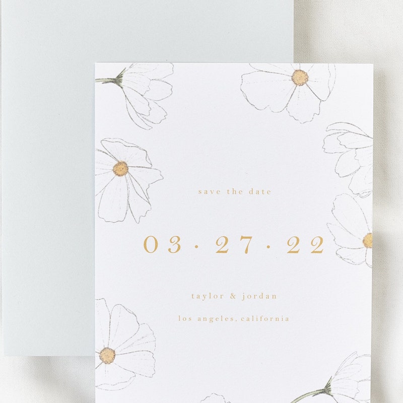 Flower Save the Date - Etsy