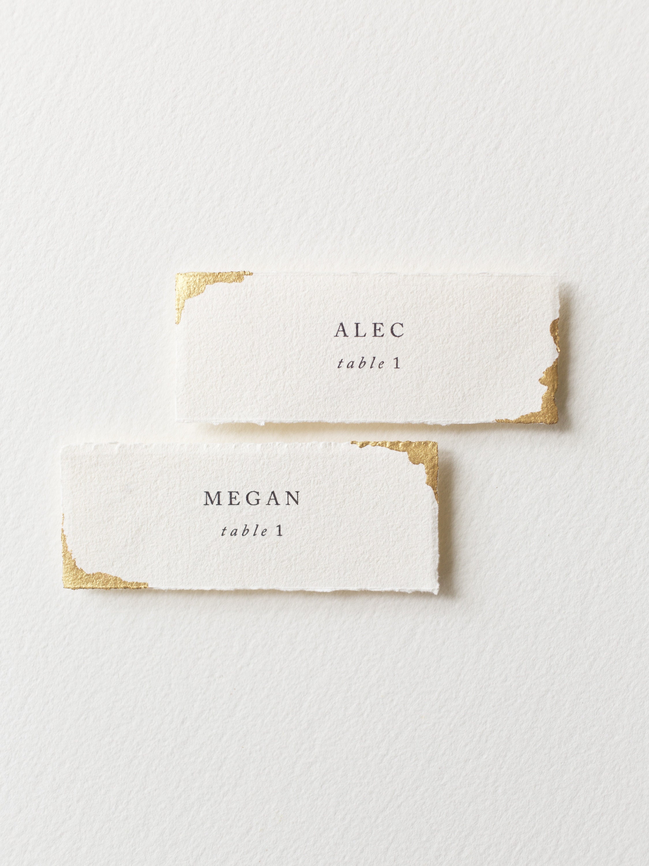 Gold Dipped Handmade Paper Name Tag / Nametag/ Tags / - Etsy
