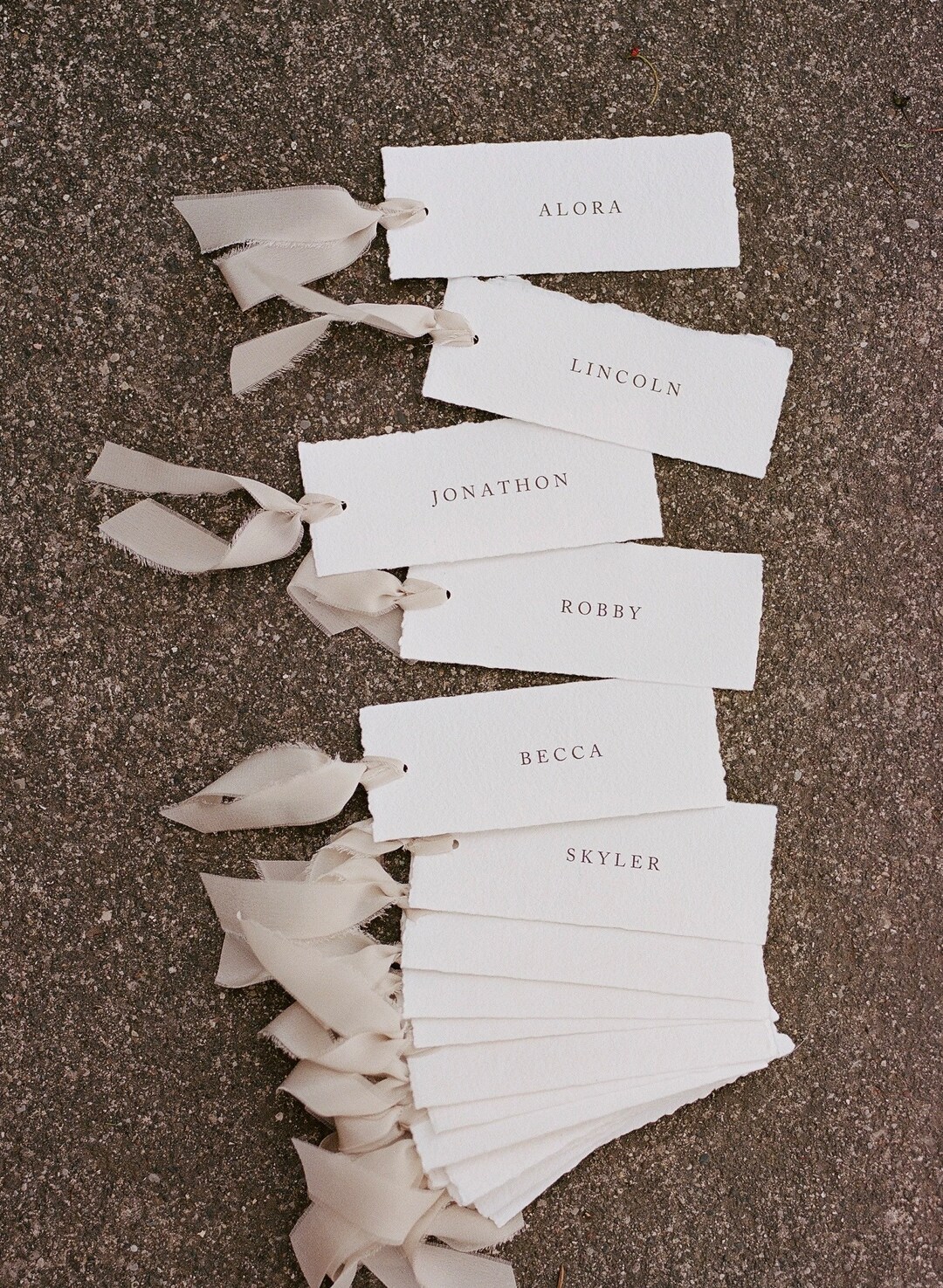 Silk Ribbon Paper Name Tag / Customized Name / Nametag/ Tags ...