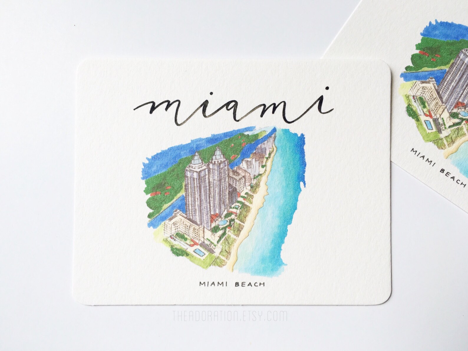 Miami Florida Postcard miami Beach - Etsy