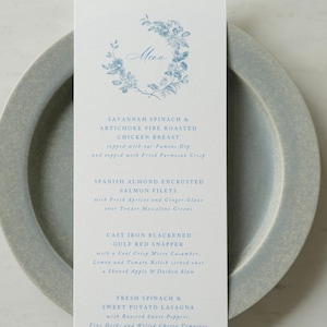 Cardstock Minimal Minimalist Aesthetic Blue Floral Victorian Vintage ...