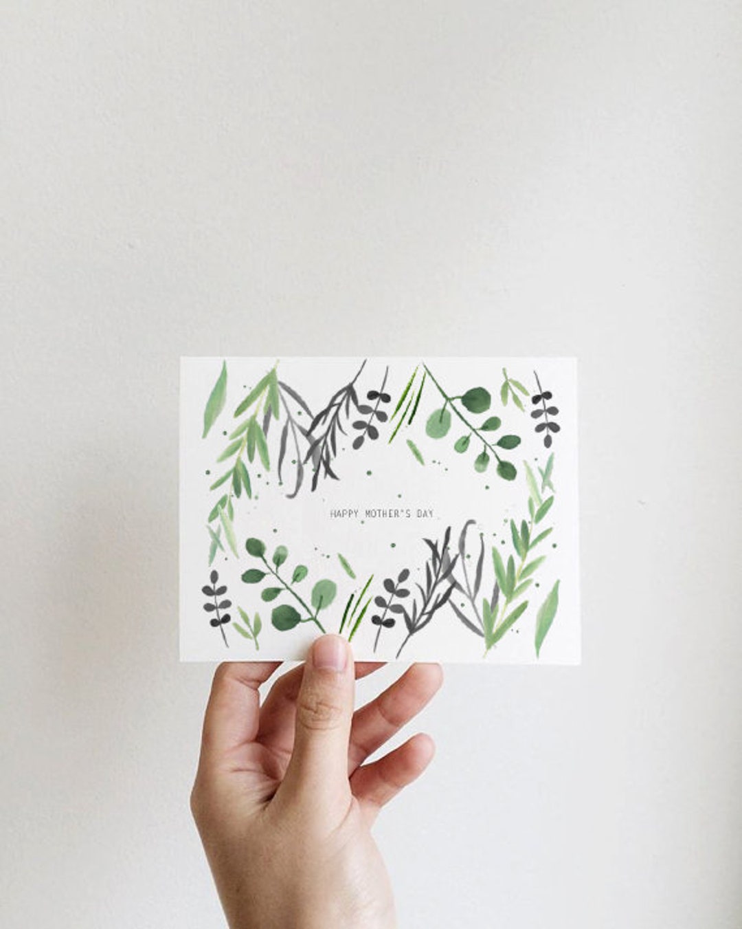 Greenery Card / Cards , CUSTOM Customizable Message - Etsy