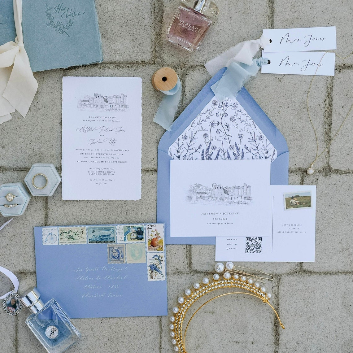 Venue Illustration Wedding Invitations, Invite Suite, the Cottage ...