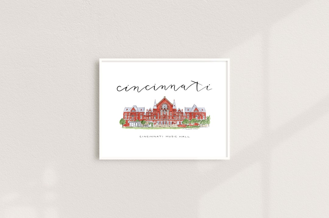 Cincinnati, Ohio (cincinnati Music Hall) Art Print 8.5" X 11" - Etsy