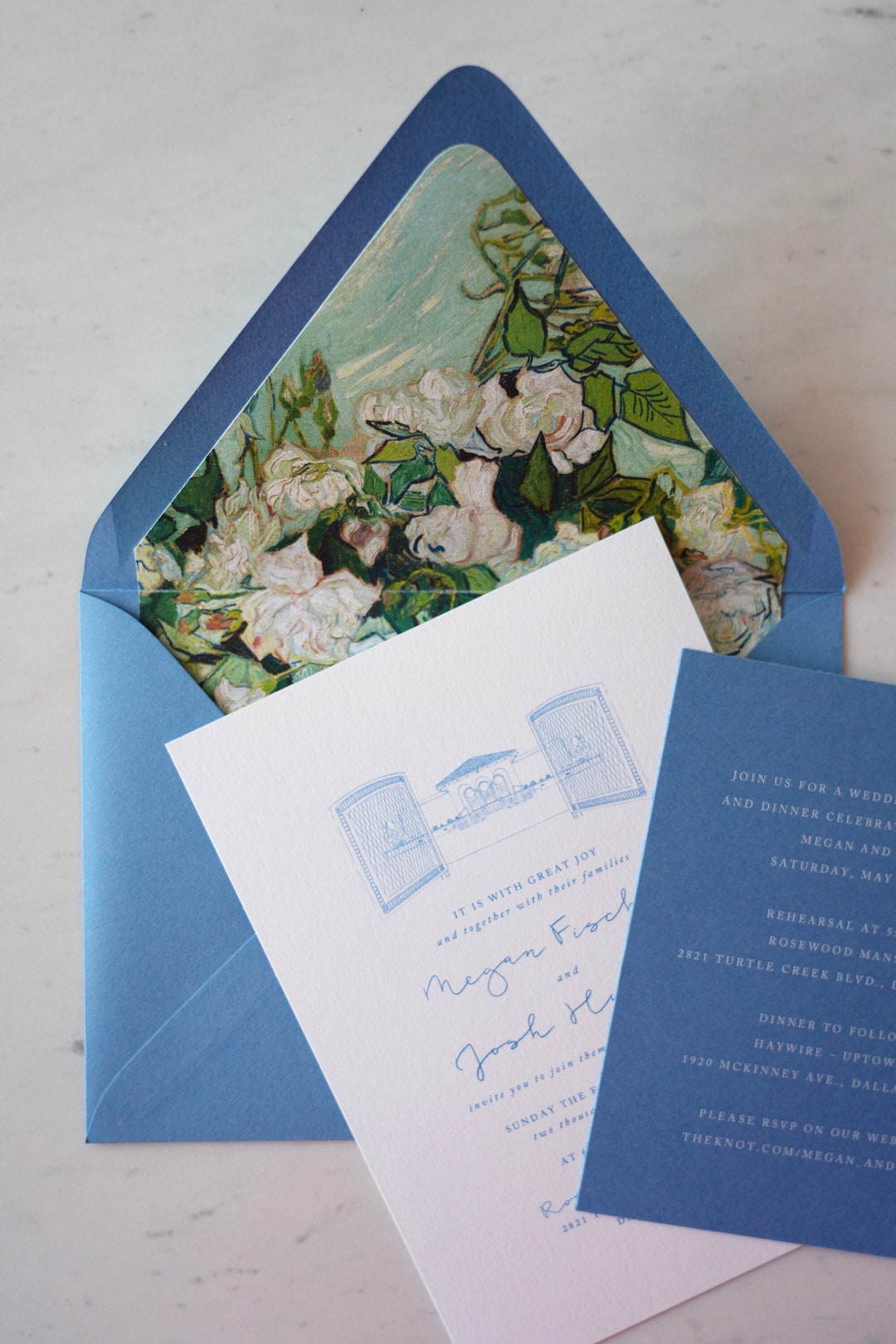 Custom Venue Illustration Wedding Invitations, Invite Suite | Dusty ...