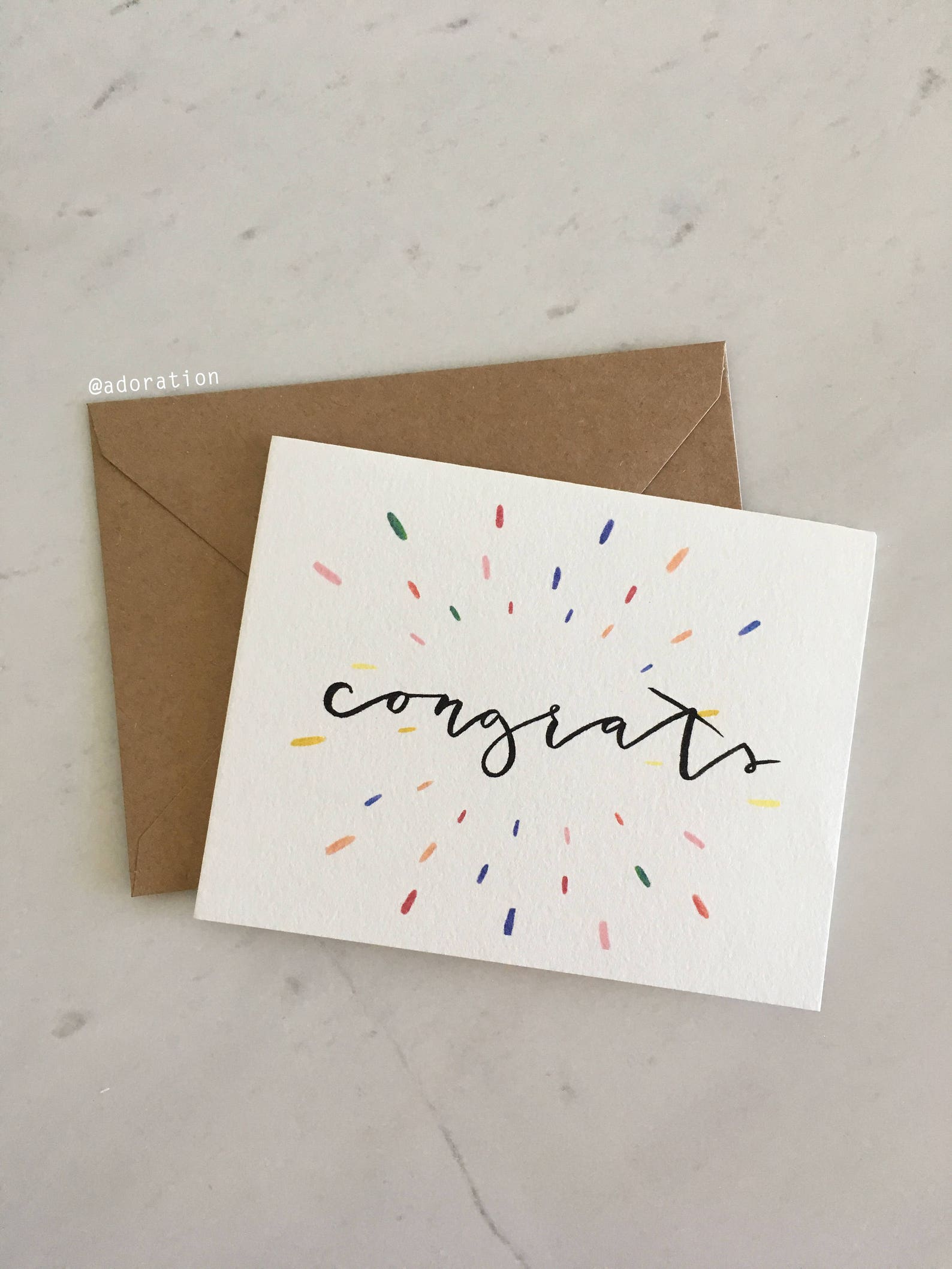 Confetti Congrats Card/ Celebrate Colorful Every Occasion - Etsy