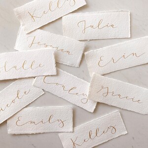 Calligraphy on Handmade Paper Name Tag / Nametag/ Tags / - Etsy