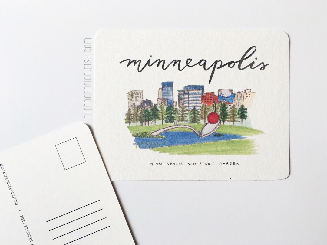 Minneapolis, Minnesota Postcard (minneapolis Sculpture Garden) - Etsy