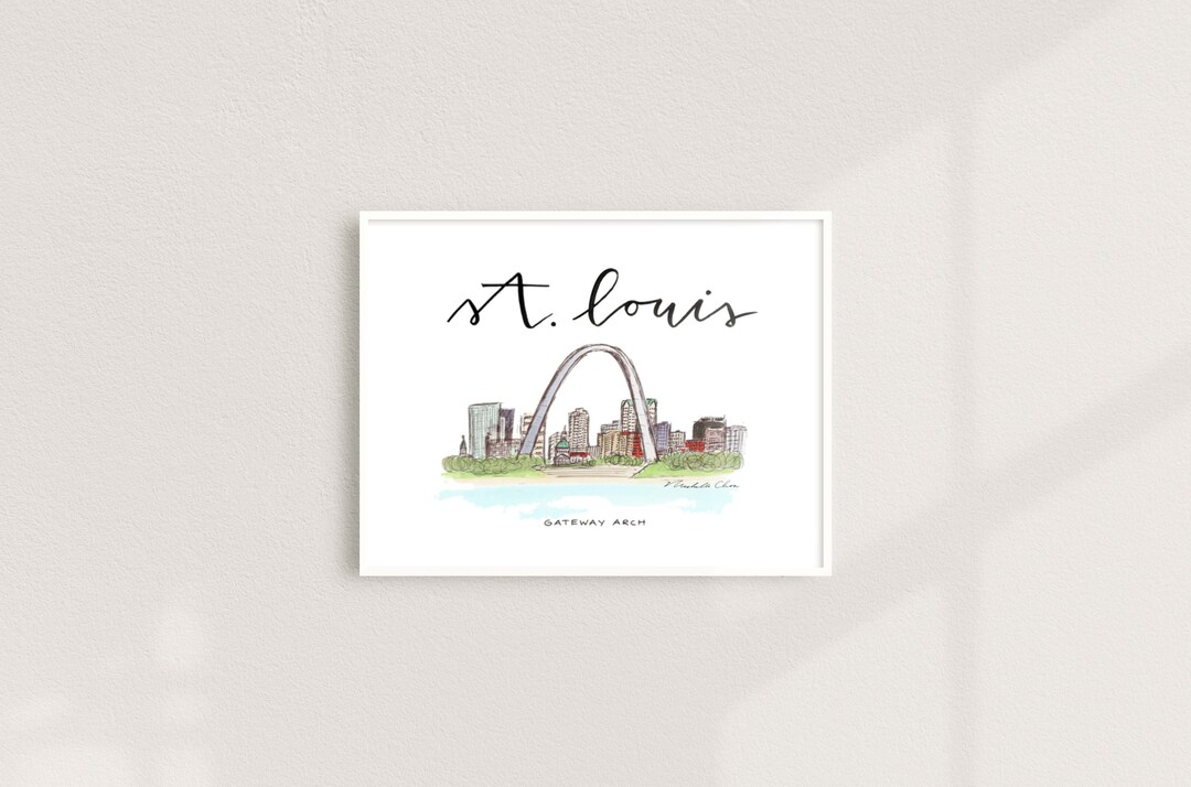 St. Louis, Missouri (gateway Arch) Art Print 8.5" X 11" - Etsy
