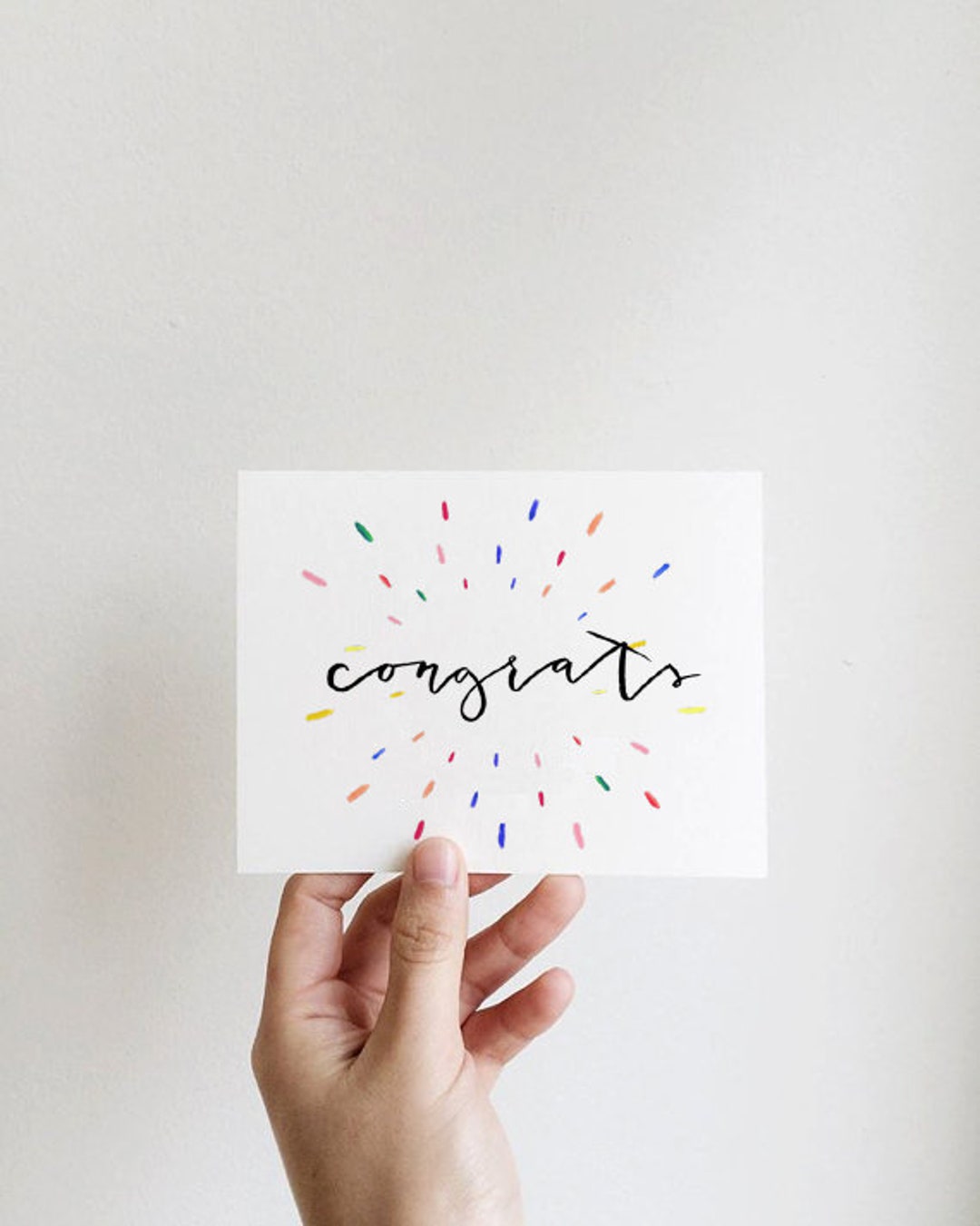Confetti Congrats Card/ Celebrate, Colorful Every Occasion Cards / Card ...