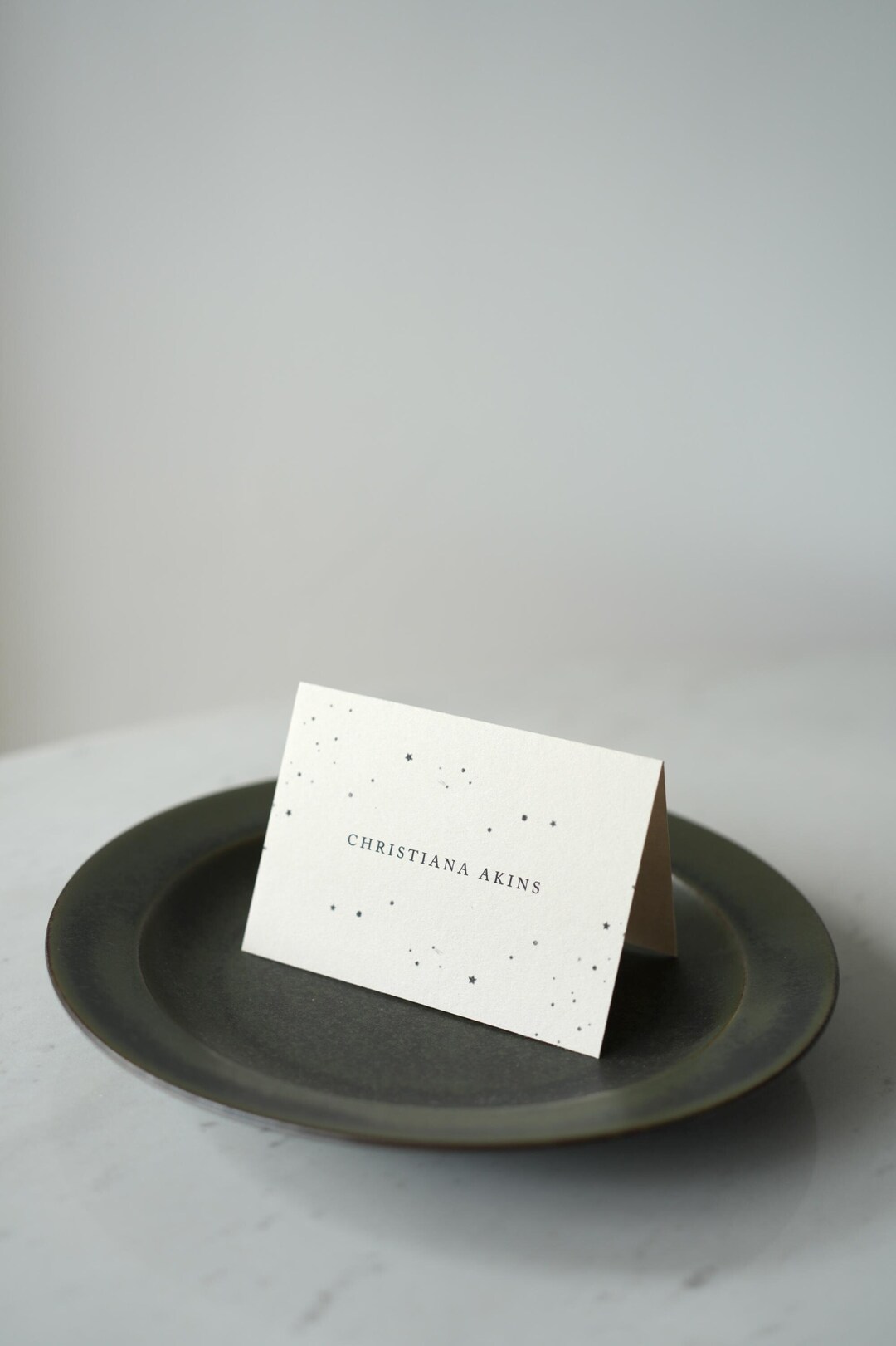 Celestial / Stardust / Space / Star Simple Tented Folded Name Card ...