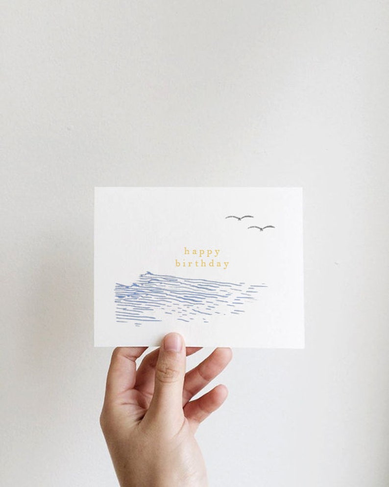 Ocean / Sea / Beach/ Waves / Birthday Card - Etsy