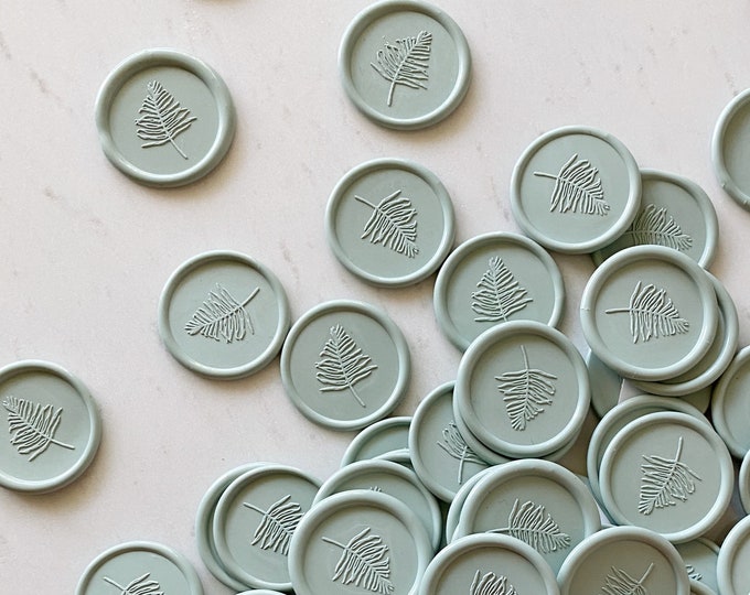 Adhesive Wax Seals / Seal / Sticker / Minimalist Flora / Palm Tree Leaf ...