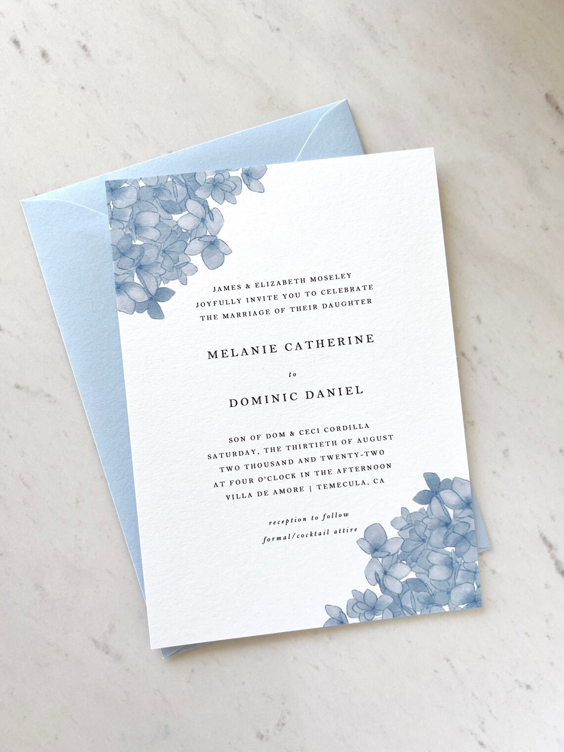 Hydrangeas Hydrangea Wedding Invitation Invitations Full | Etsy