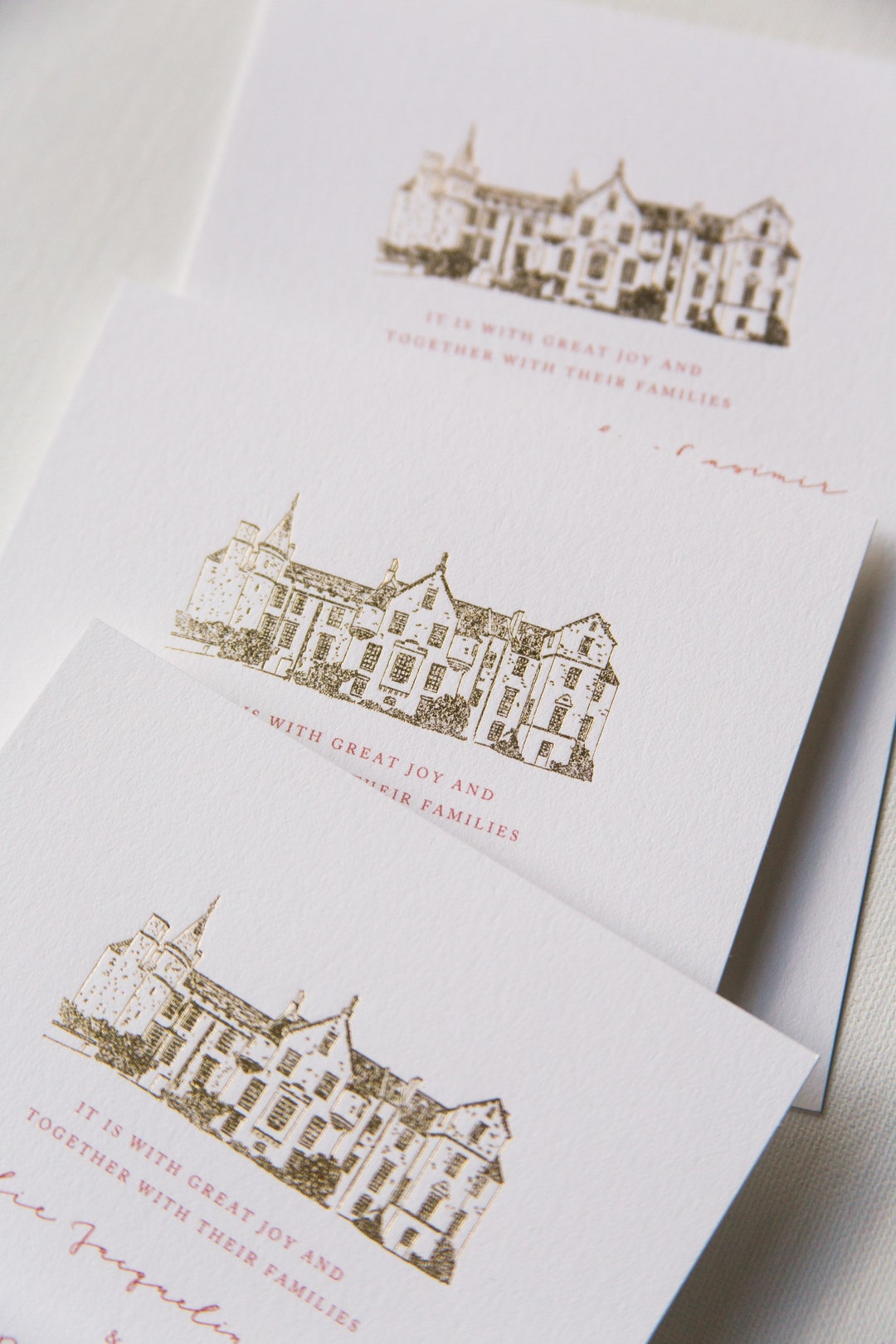 Gold Foil Venue Illustration Wedding Invite, Invites, Invitation Suite ...