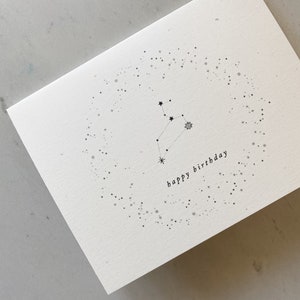 Star Sign Happy Birthday Card (custom) - Etsy