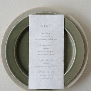 Handmade Paper Menu / Table Setting - Etsy