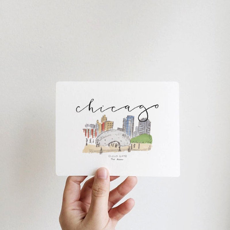 Chicago Card - Etsy