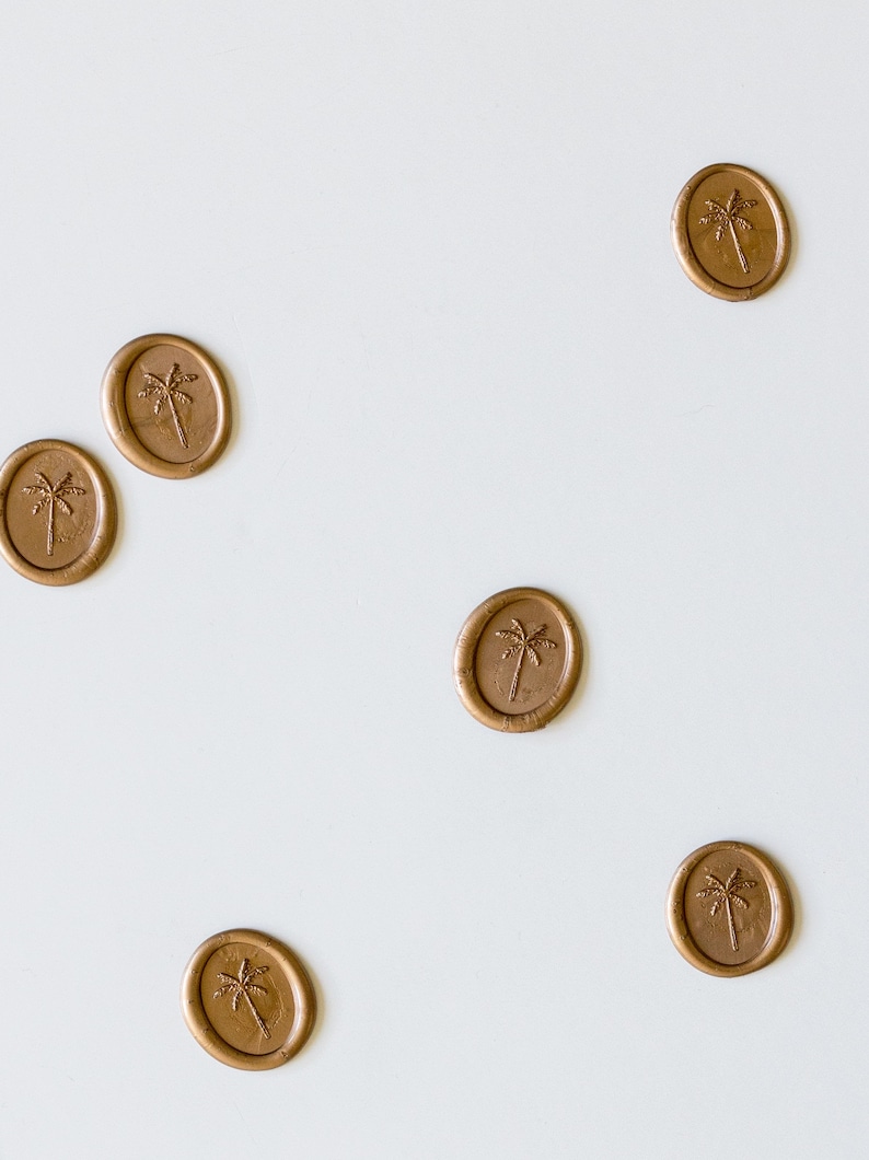 Adhesive Wax Seals / Seal / Sticker / Peel and Stick / Tropical Palm ...