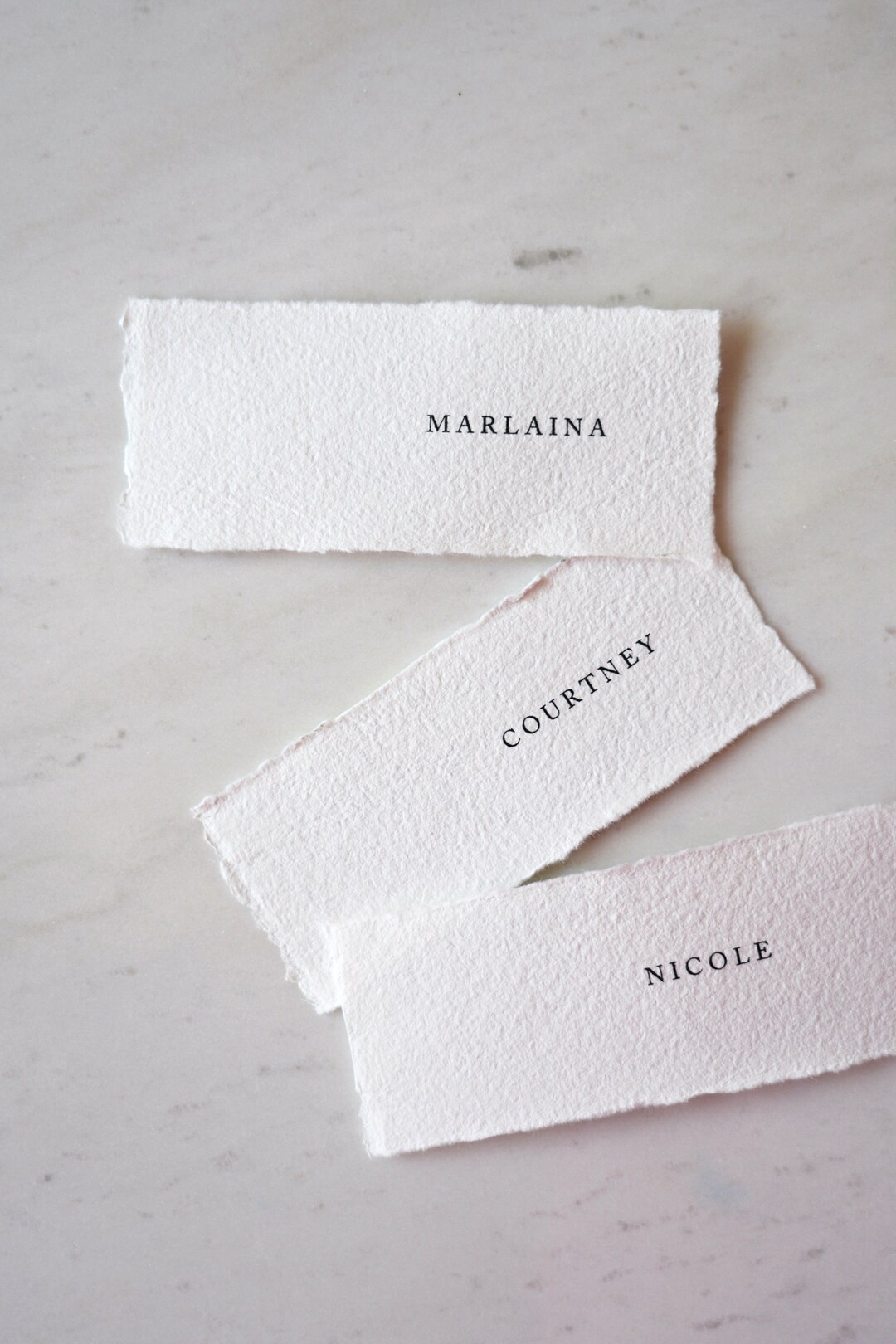 Printed Handmade Paper Name Tag / Nametag/ Tags / Placecards / Place ...