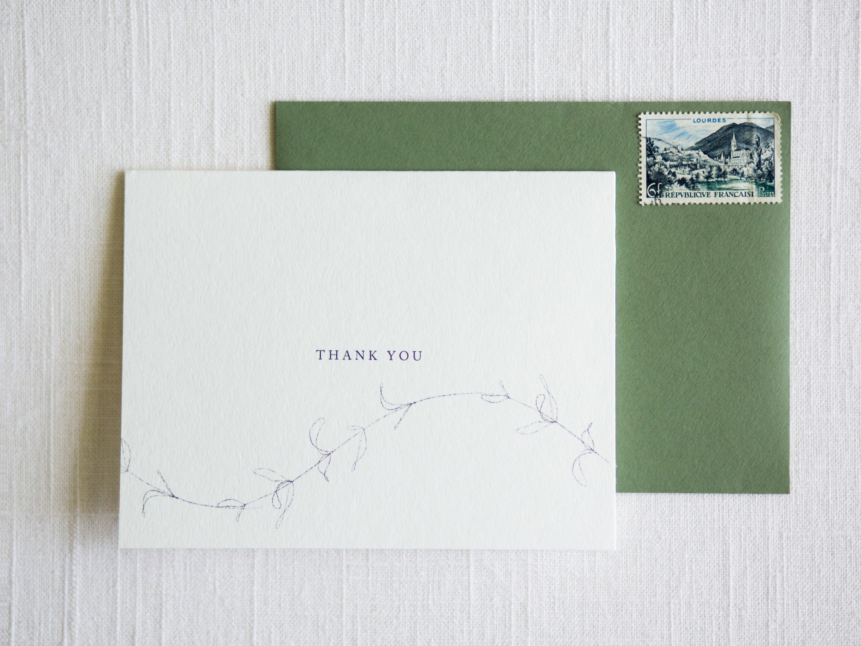 Custom Minimal Minimalist Leaf Vine Line Drawing Cards / Card | Etsy