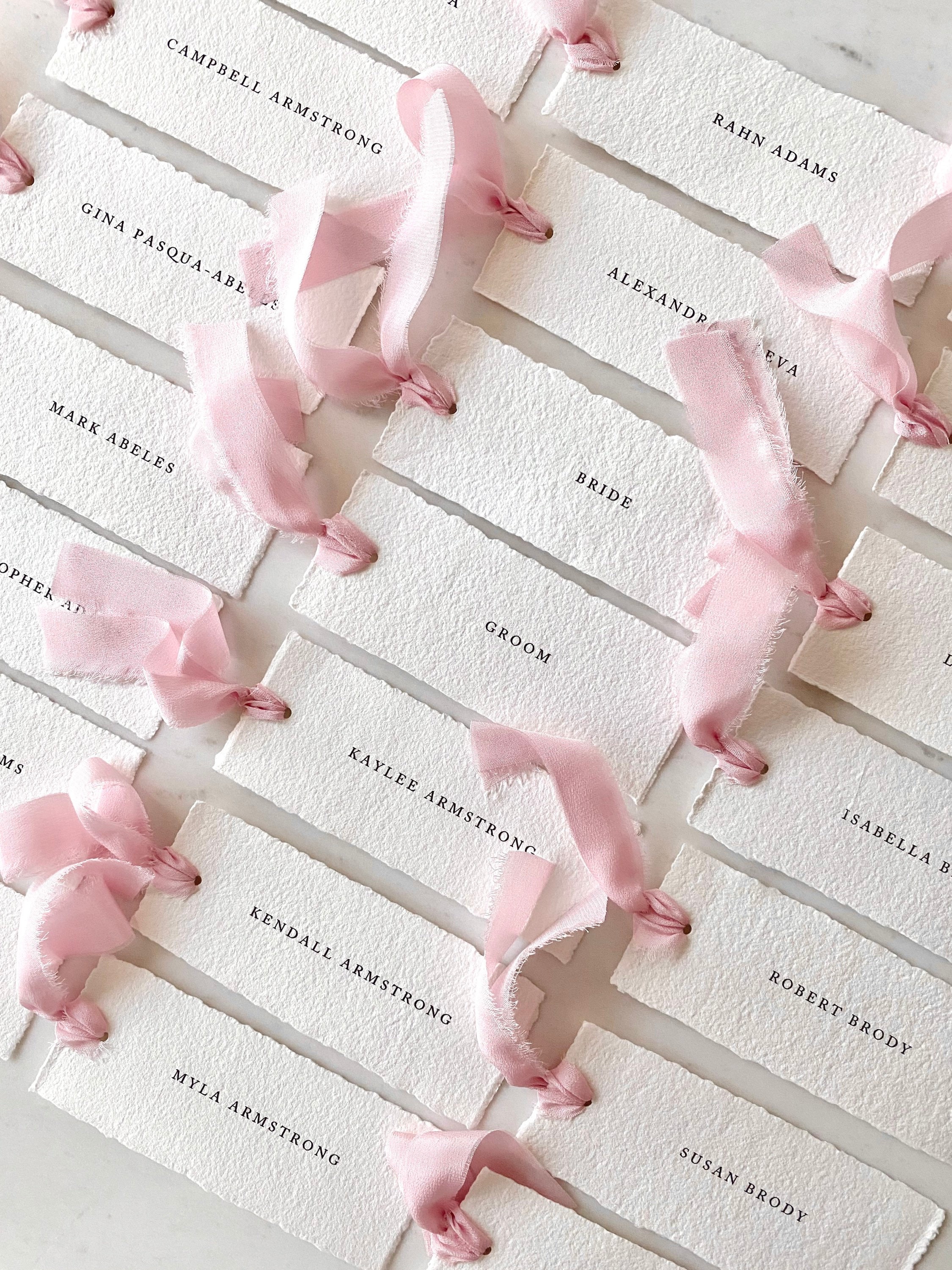 Silk Ribbon Paper Name Tag / Customized Name / Nametag/ Tags / | Etsy