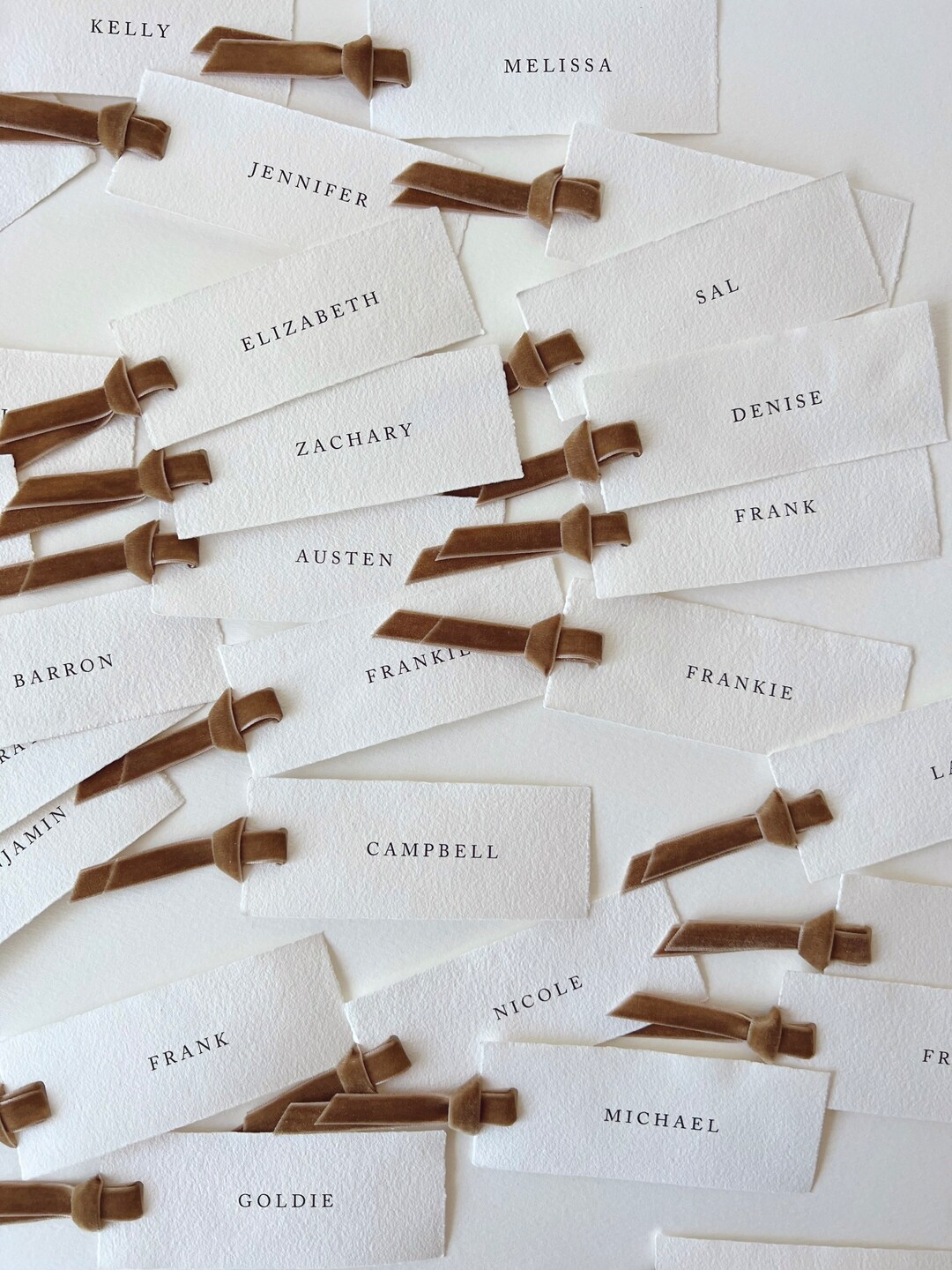 Velvet Ribbon Paper Name Tag / Customized Name / Nametag/ Tags ...