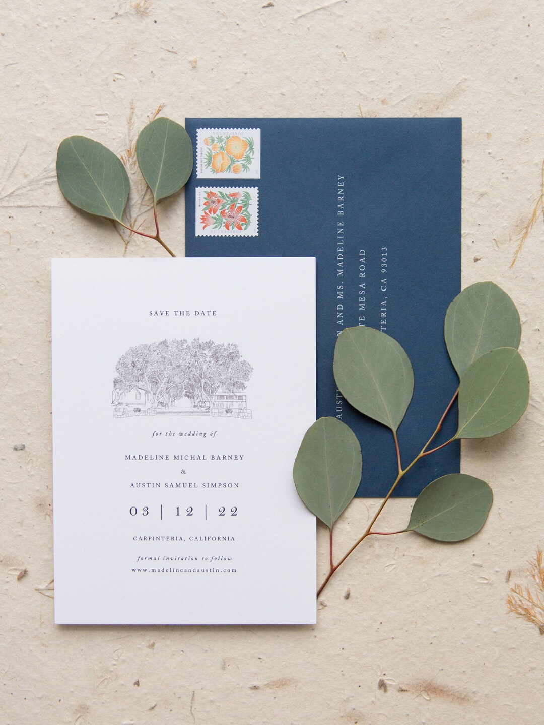 Custom Venue Illustration Wedding Invitation / Invitations, Save the ...