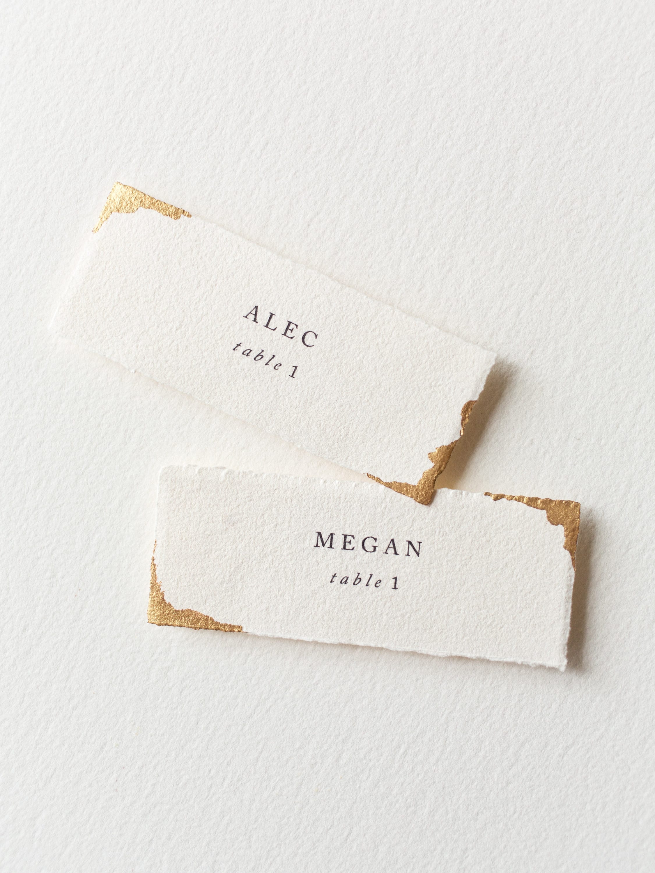 Gold Dipped Handmade Paper Name Tag / Nametag/ Tags / - Etsy