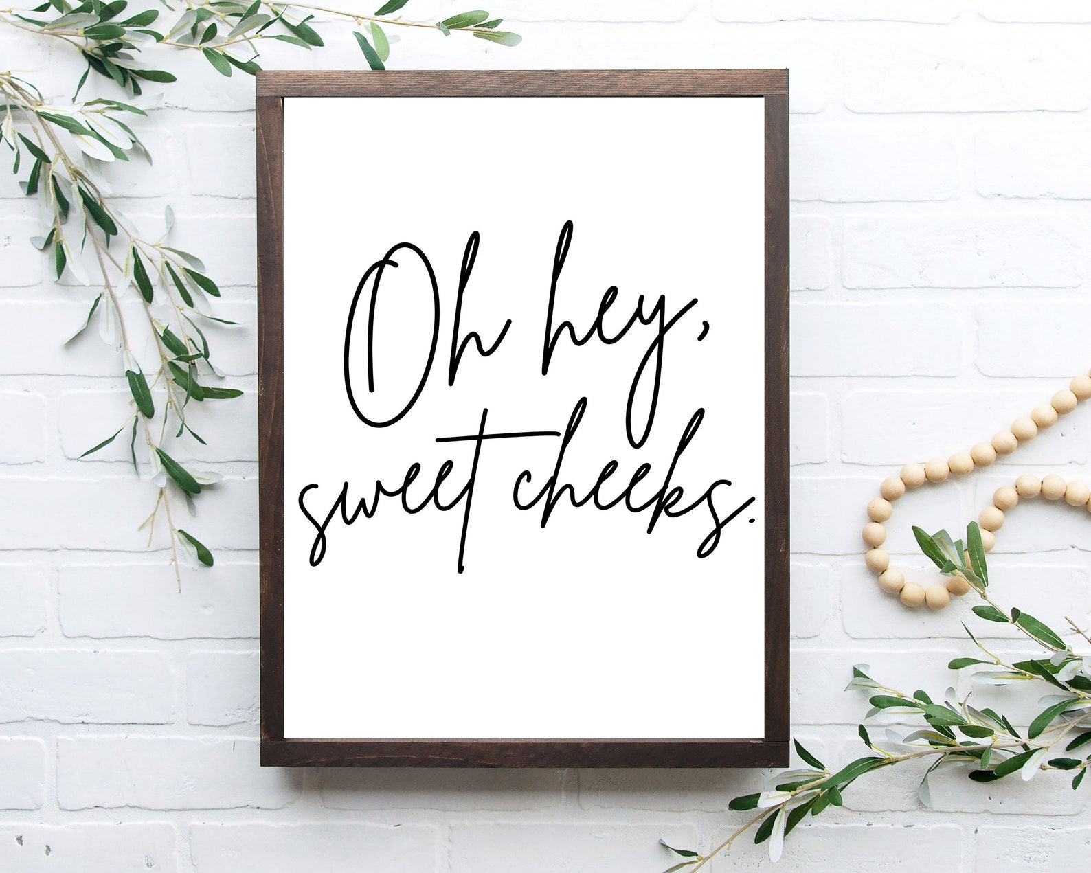 Oh Hey Sweet Cheeks Bathroom Digital Print - Etsy